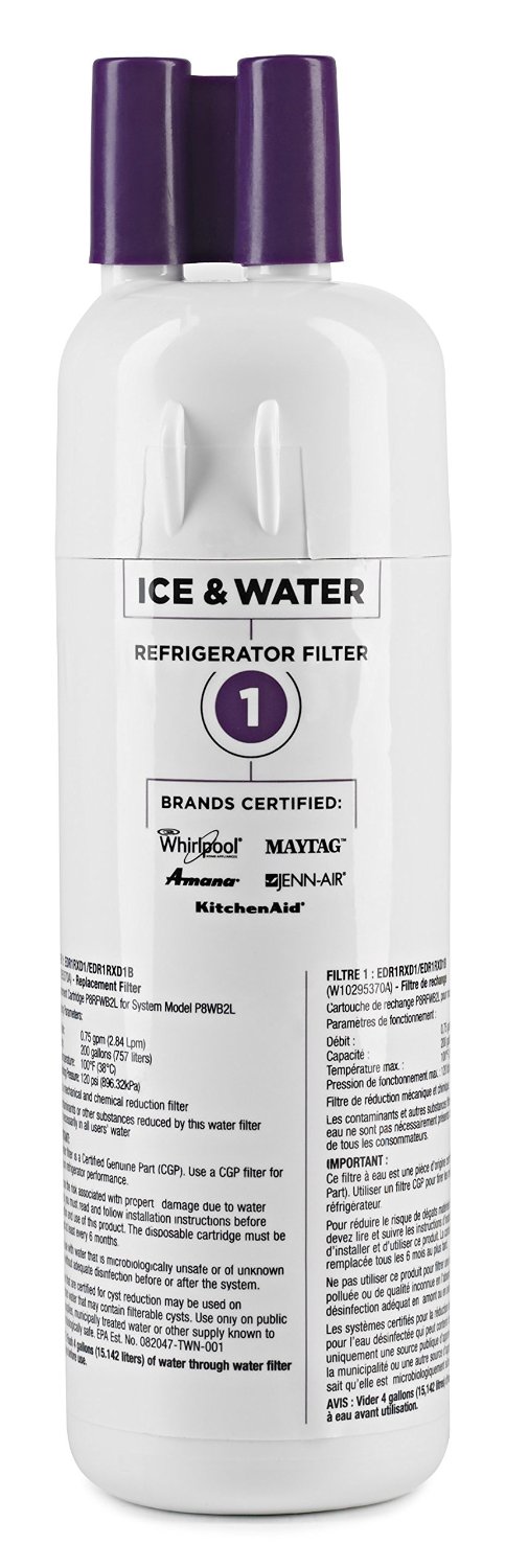 W10295370A, Whirlpool, Refrigerator Water Filter 1 EDR1RXD1